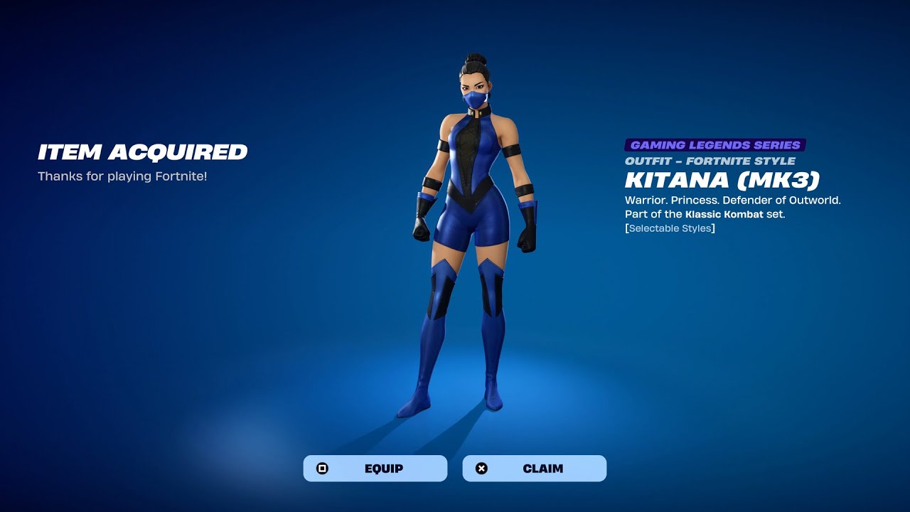How To Get MK3 Kitana Skin FREE In Fortnite! (Unlocked LEGO MK3 Kitana ...