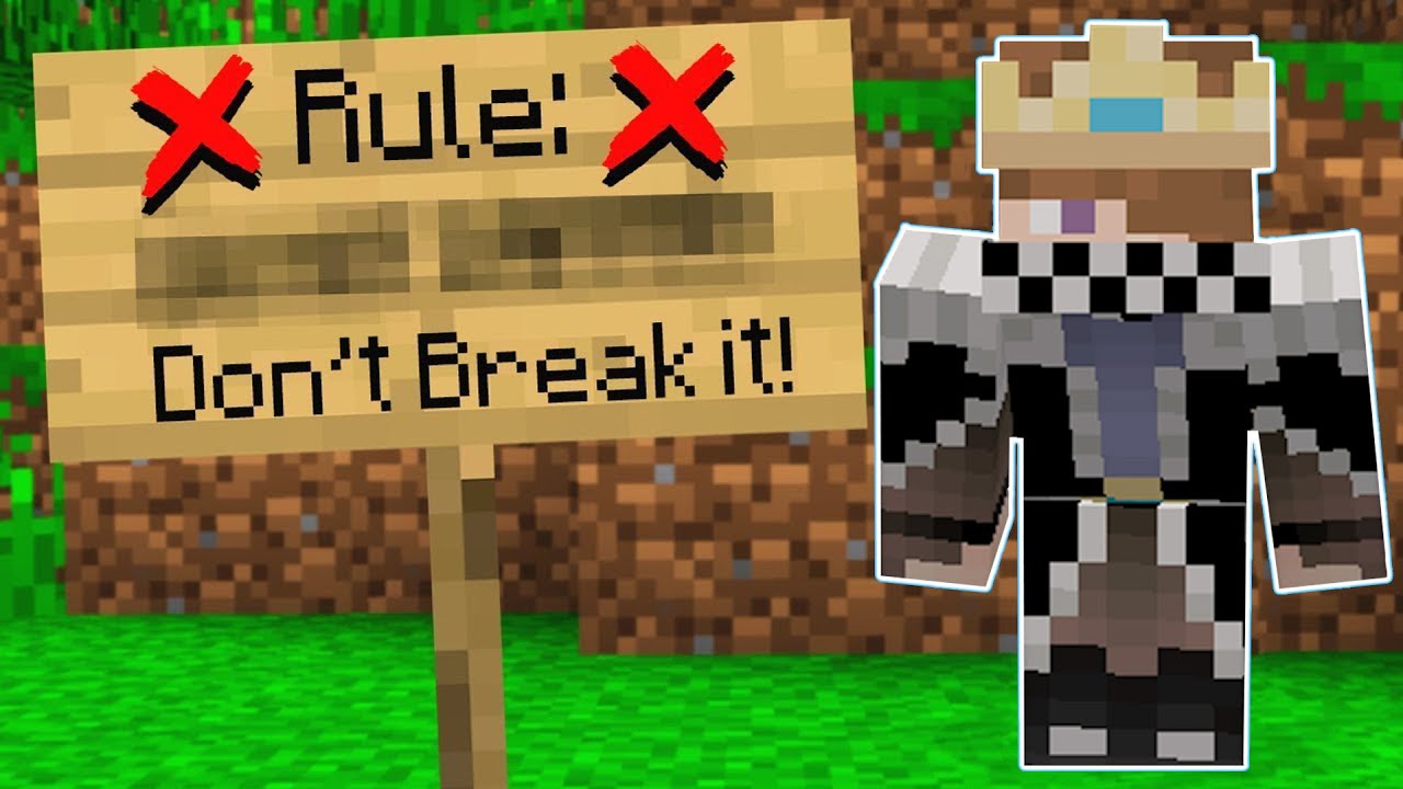 Breaking every single rule in minecraft - YouTube