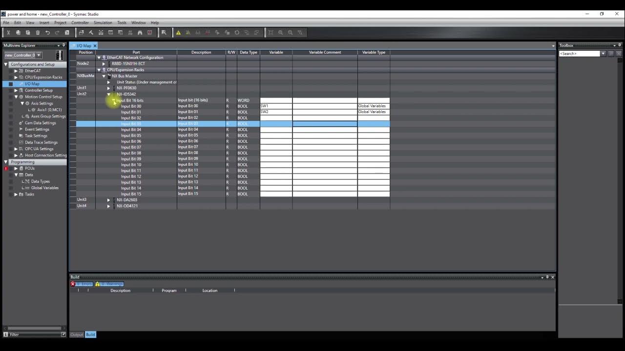 PLC SYSMAC STUDIO Servo Control EP 3 การใช้คำสั่ง MC Power, MC Home - YouTube