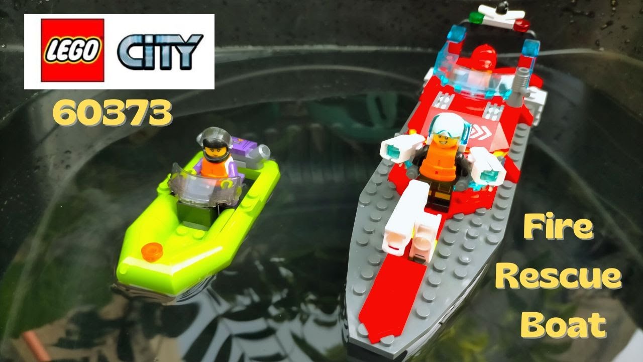 Lego City 60373: Fire Rescue Boat - YouTube