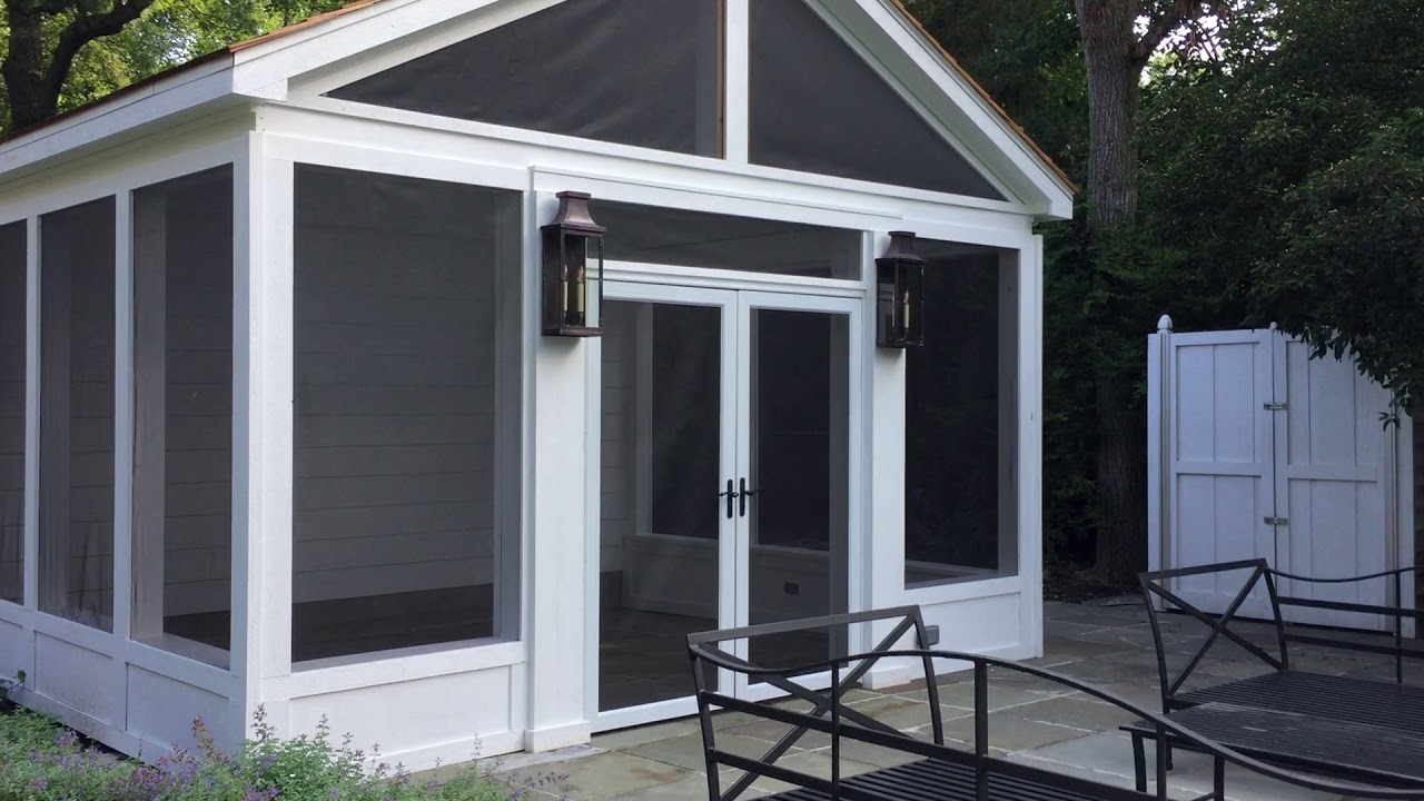 Pool House Screened Porch Design in Winnetka by Archadeck of ...