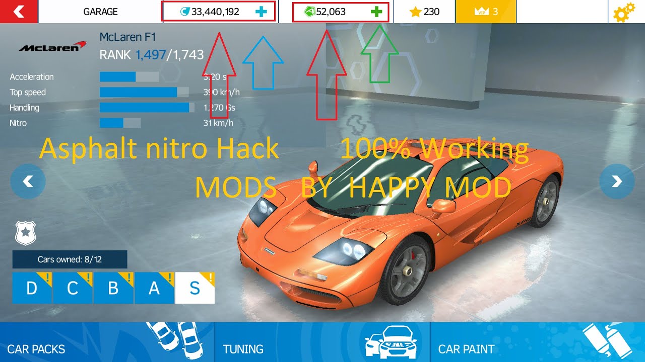 How to hack Asphalt nitro - YouTube