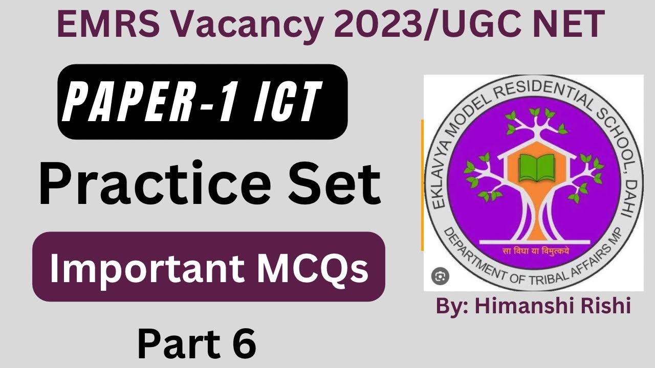 ICT l EMRS Practice Set l EMRS General Paper ICT Mcqs l ICT Practice Set l lEMRS 2023 l ICT Mcqs ...