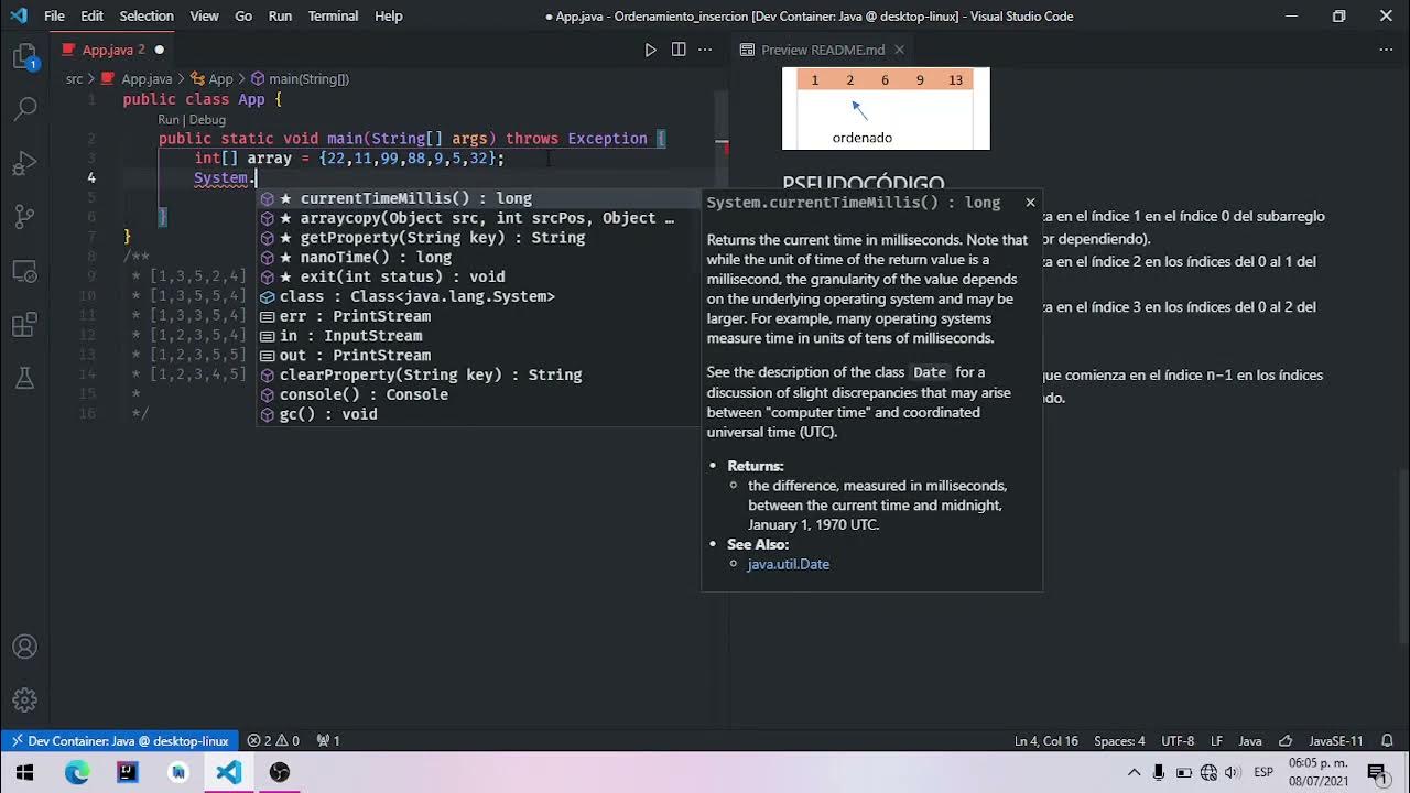 JAVA | Ordenamiento por inserción - YouTube