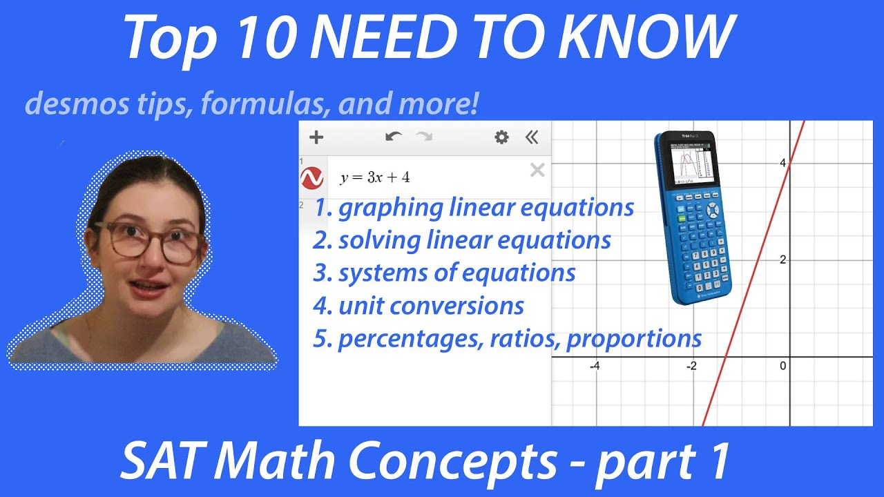 Top 10 SAT Math concepts you must know (beginner friendly, + examples ...