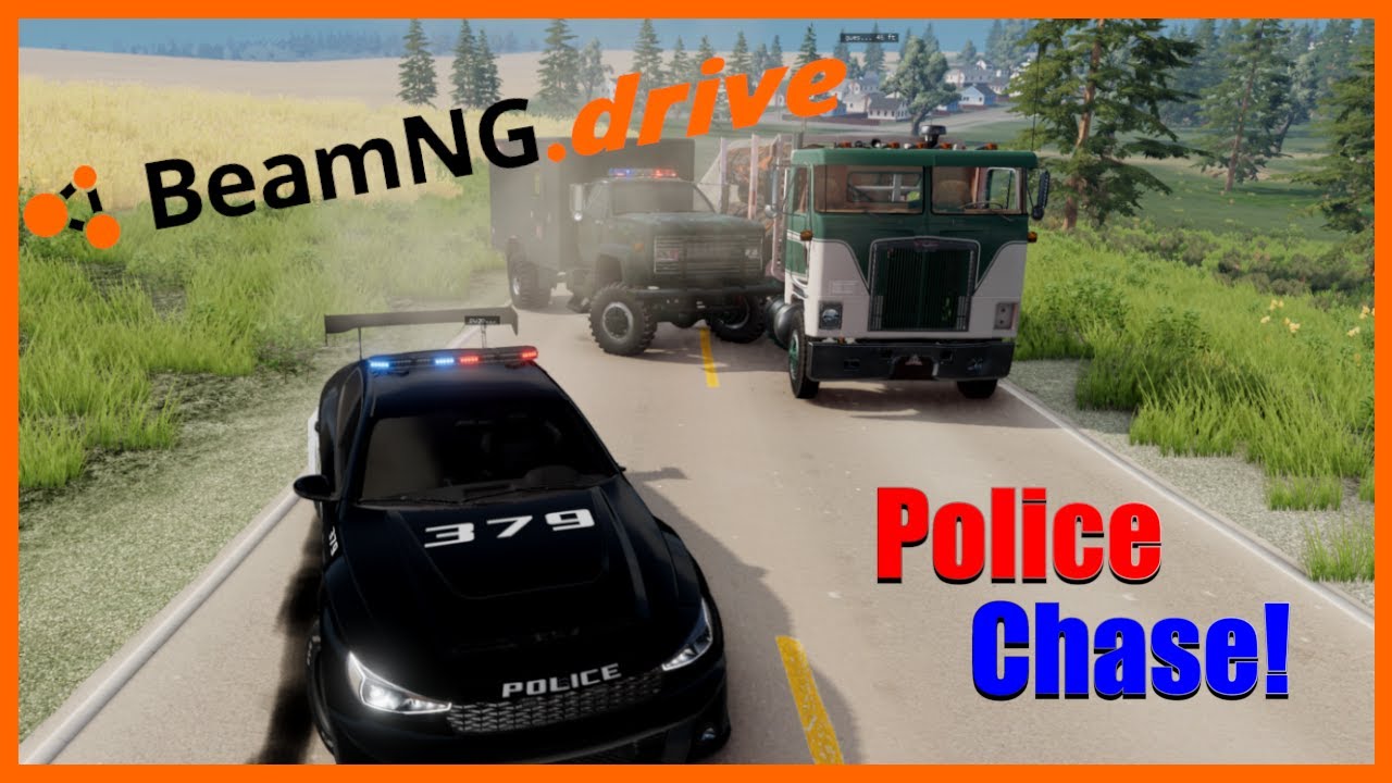 Police chase! ~ Multiplayer ~ BeamNG - YouTube