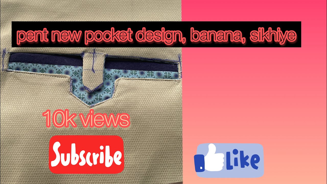 How to make pant back pocket / pant back pocket stitching / sew a pant ...