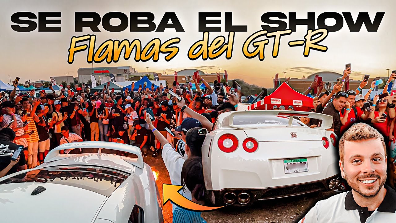 EL GT-R R35 se ROBÓ EL SHOW! Flamas en Meet Tuning con Suscriptores 🔥 ...