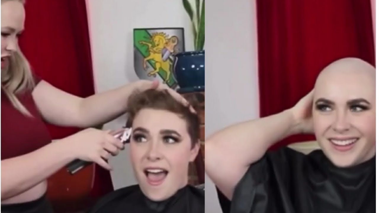 Beautiful Girl Shaved Head Another Girl With Razor || Razor Girl Head ...