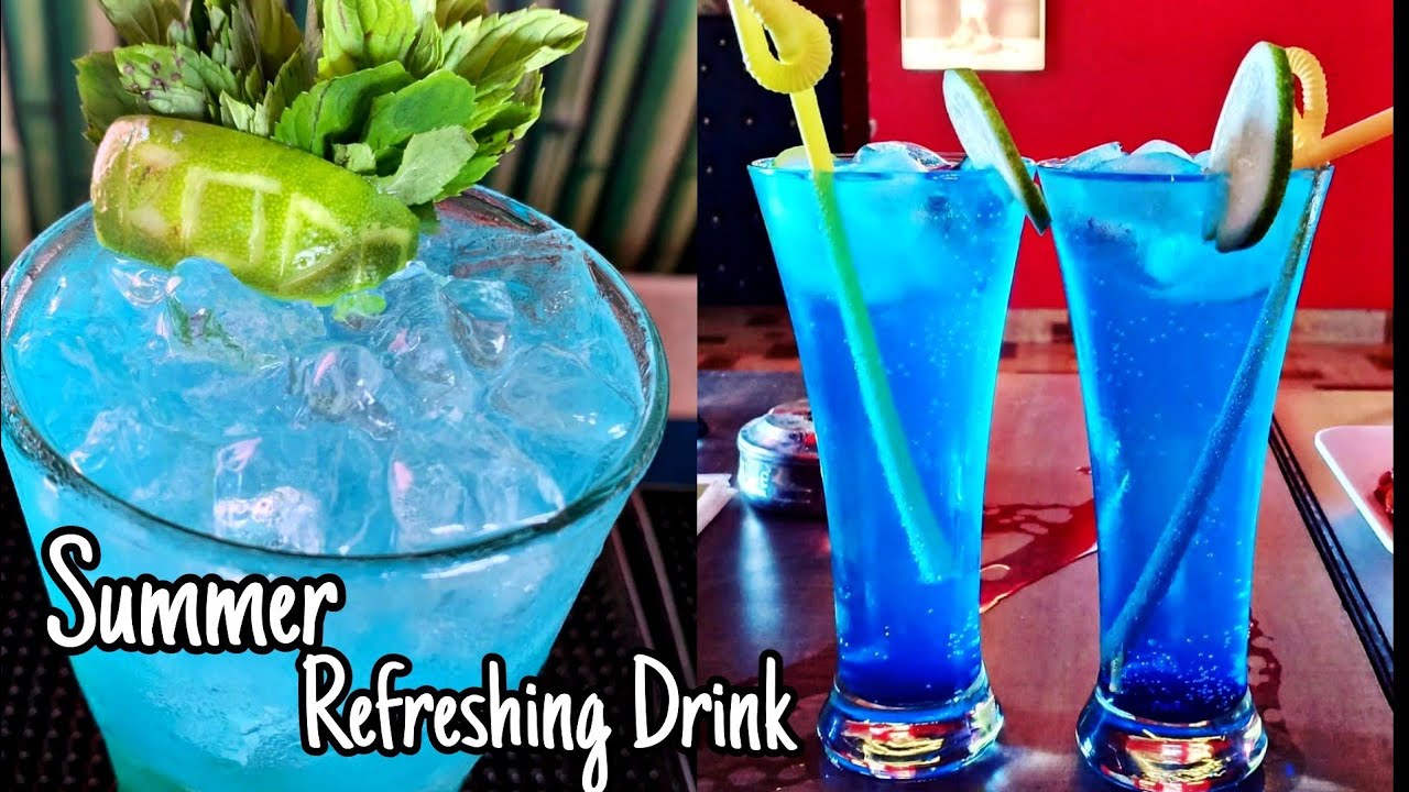 Blue Lagoon Mojito|Blue Curacao Lemonade|Refreshing Summer drinks| Blue ...
