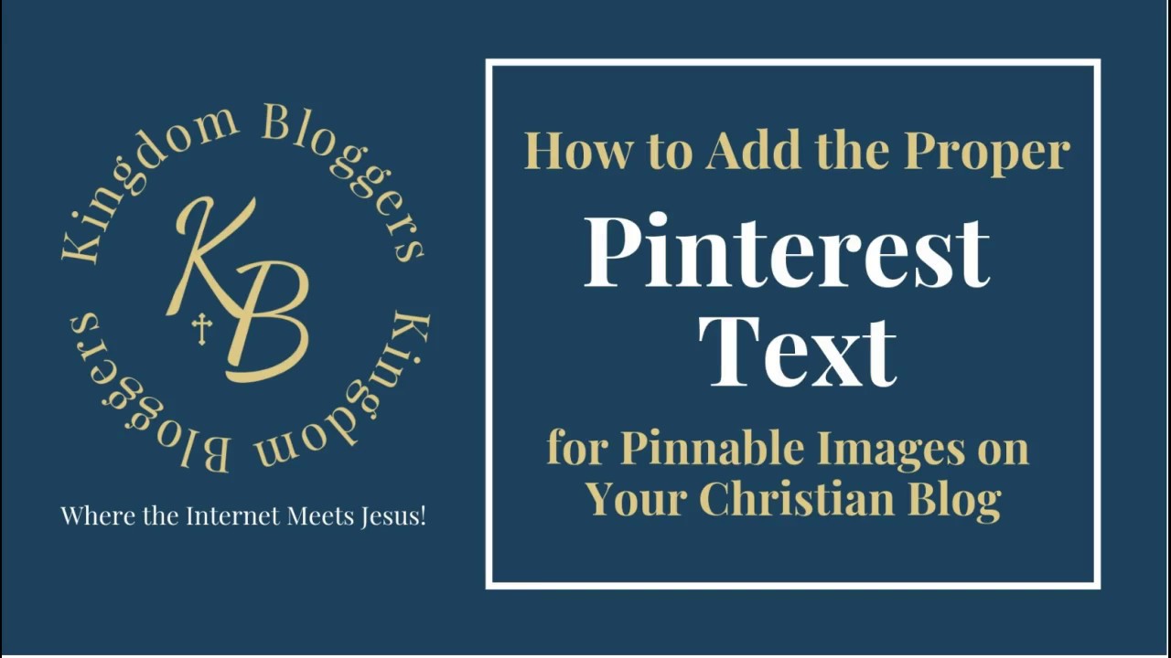How to Add Pinterest Text for Pinnable Images - YouTube