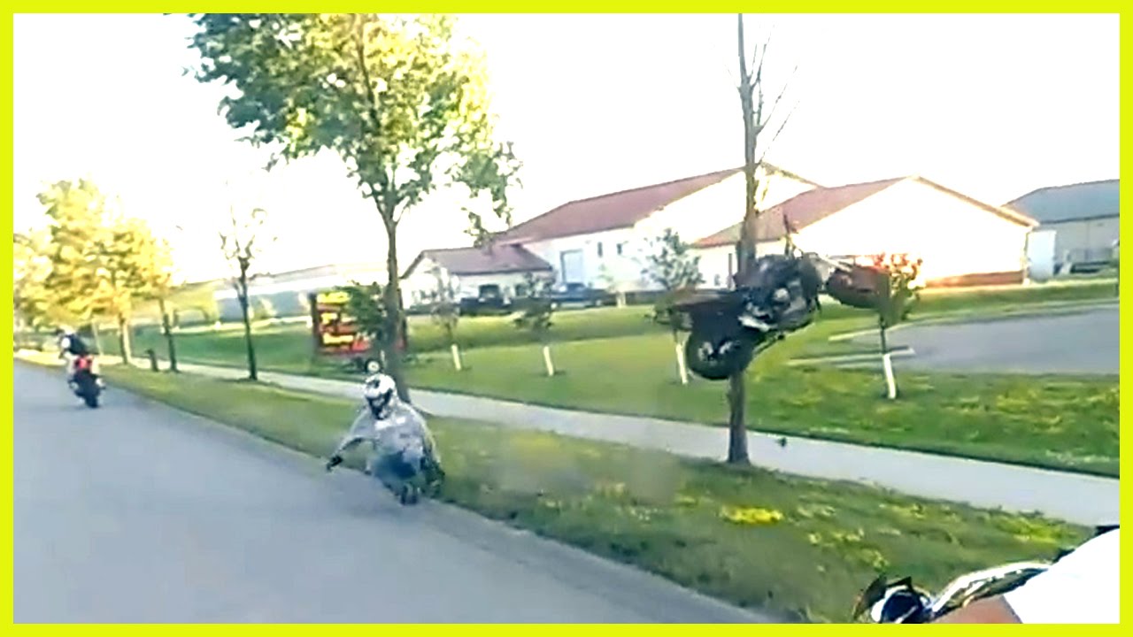 MOTORCYCLE ACCIDENT How To PRUNE A TREE With Your MOTORCYCLE STUNT ...