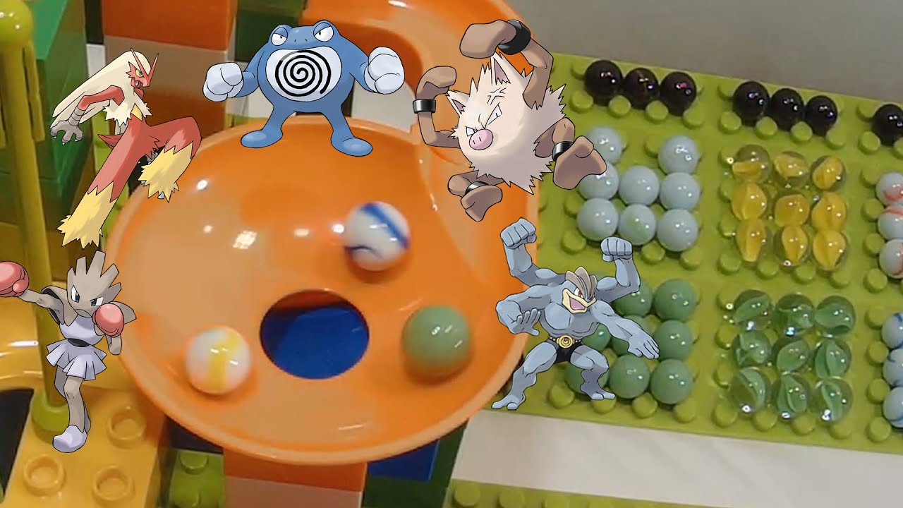 Fighting-type Pokemon Elimination Marble Run Race [5 Marbles + 6 ...