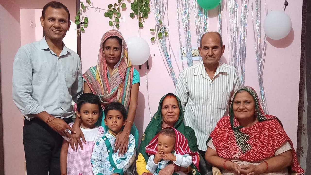 Hitarth Rathee 1 year baby birthday celebration by Haryanvi song in ...