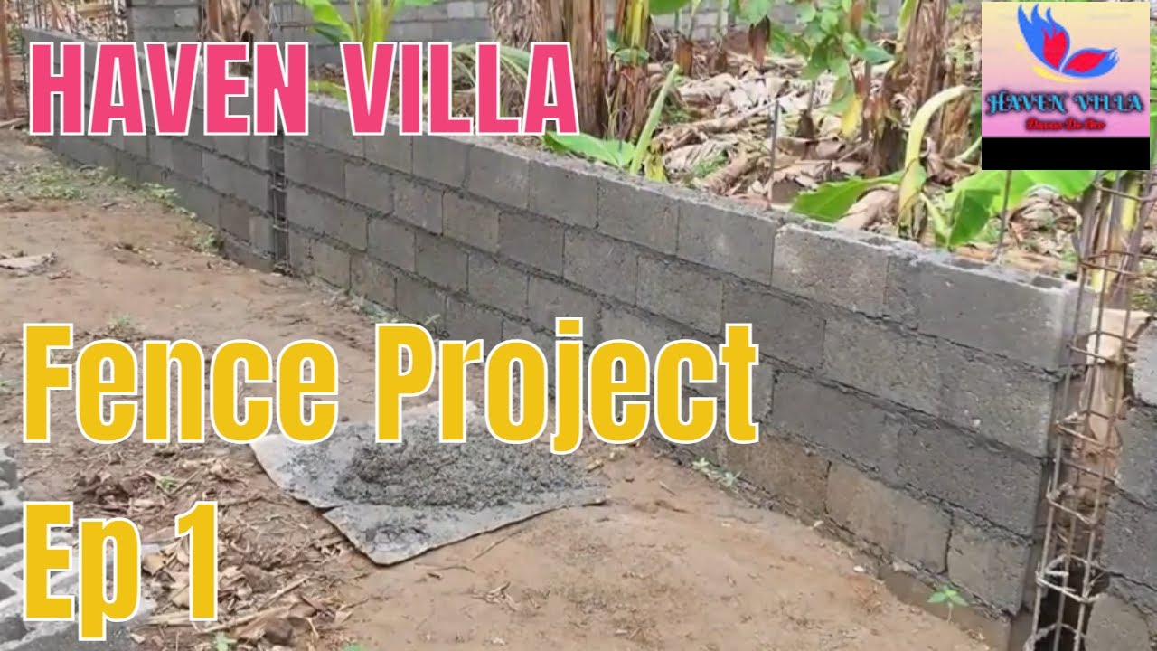 How To Build A Strong Wall Philippines House Building Fence Ep 1 - YouTube