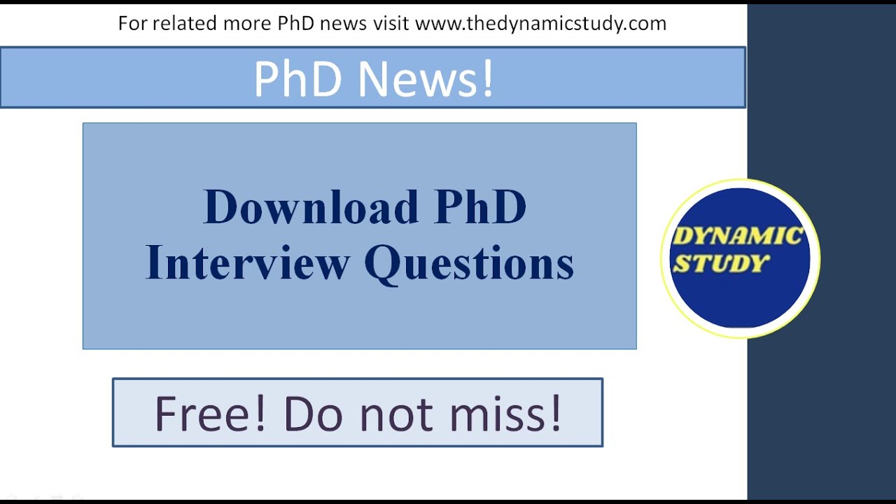 Download PhD Interview Questions for free - YouTube