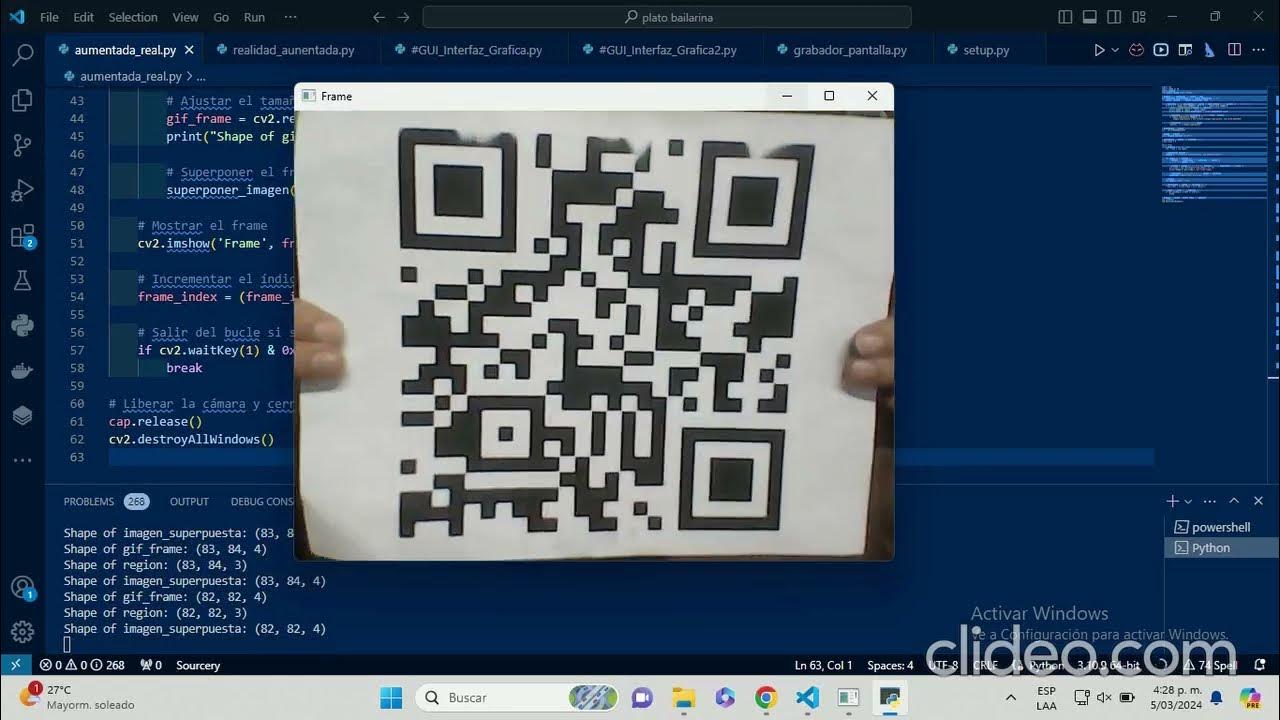 Animacion de Code QR. Python. - YouTube
