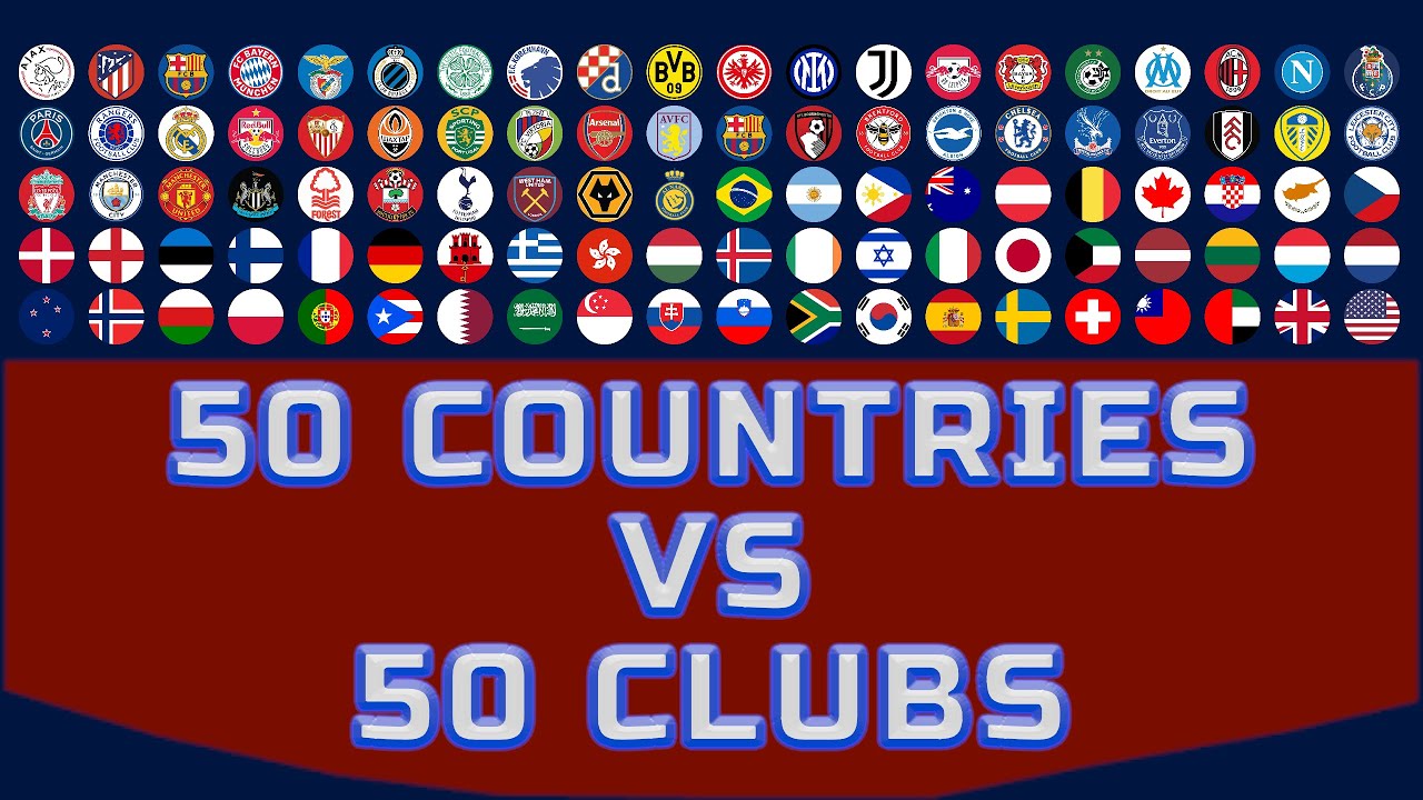 50 Clubs vs 50 Countries Simple Marble Race - YouTube