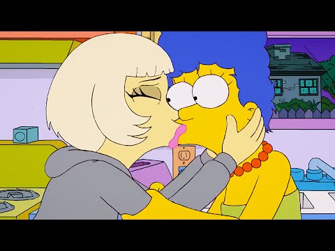 Lady Gaga Besa A Marge Simpson. Los Simpson capítulos en español