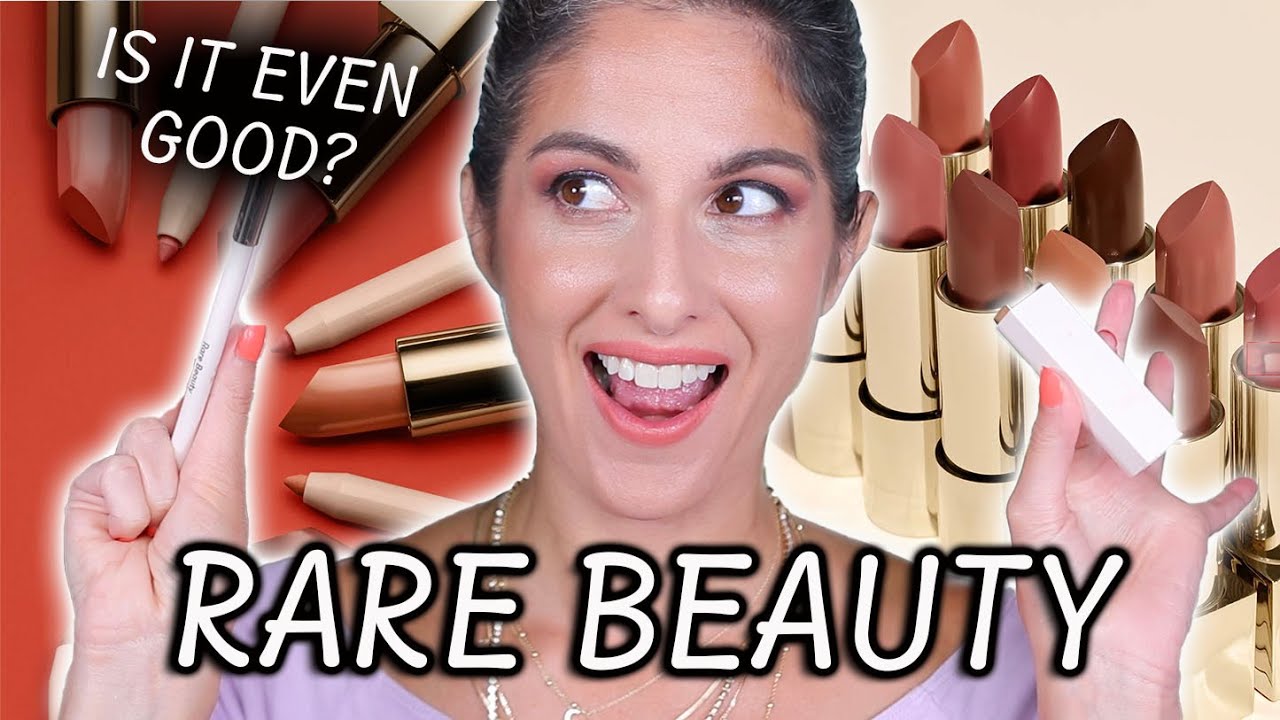 RARE BEAUTY MAKEUP UPDATE! Trying their latest lipstick launch - YouTube