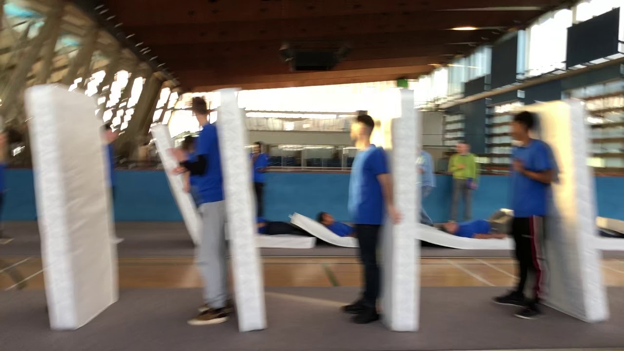 !!HUMAN DOMINO CHALLENGE!! - YouTube