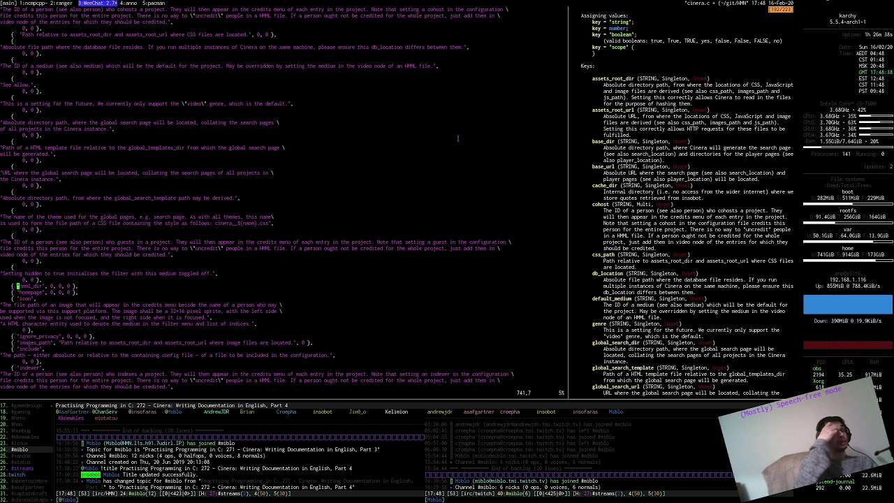 Practising Programming In C 272 Cinera Writing Documentation In English Part 4 Youtube
