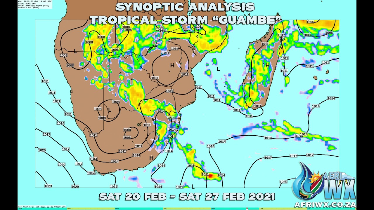 Synoptic 7-Day Rainfall Analysis and Forecast - Cyclone Guambe ...