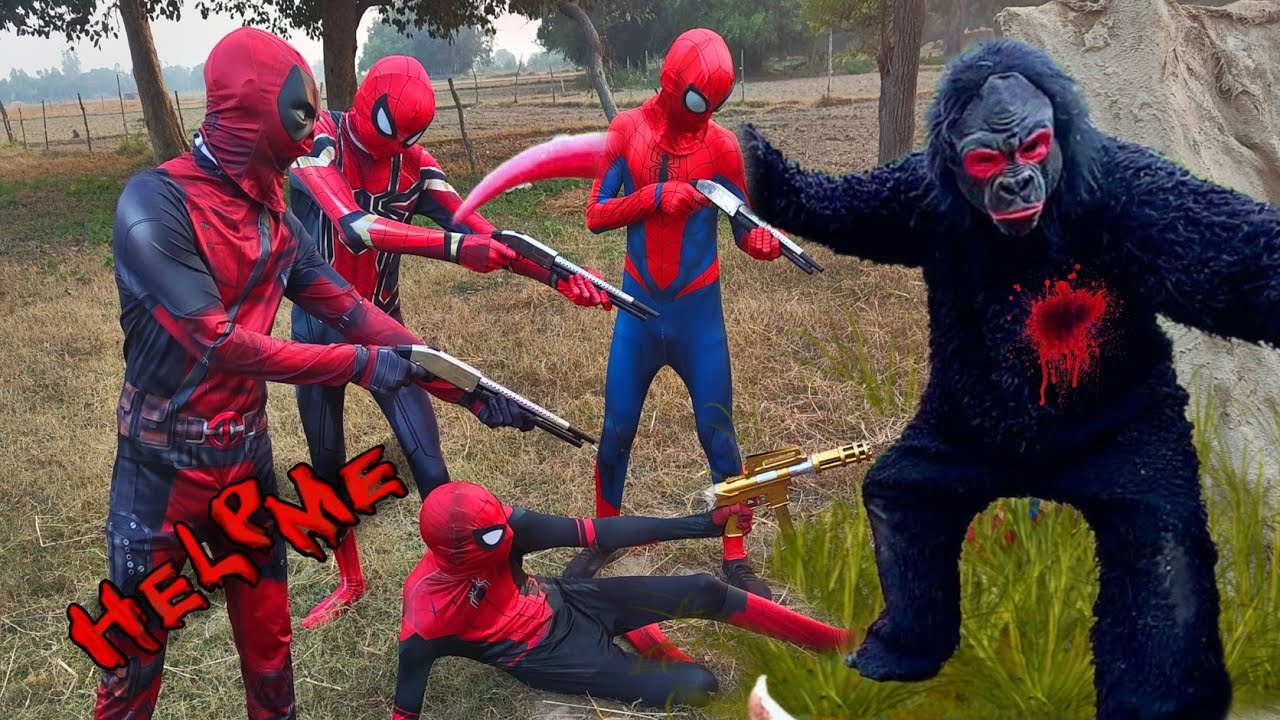 The brave Spider-Man team uses an axe destroy the fierce fire Dragon ...