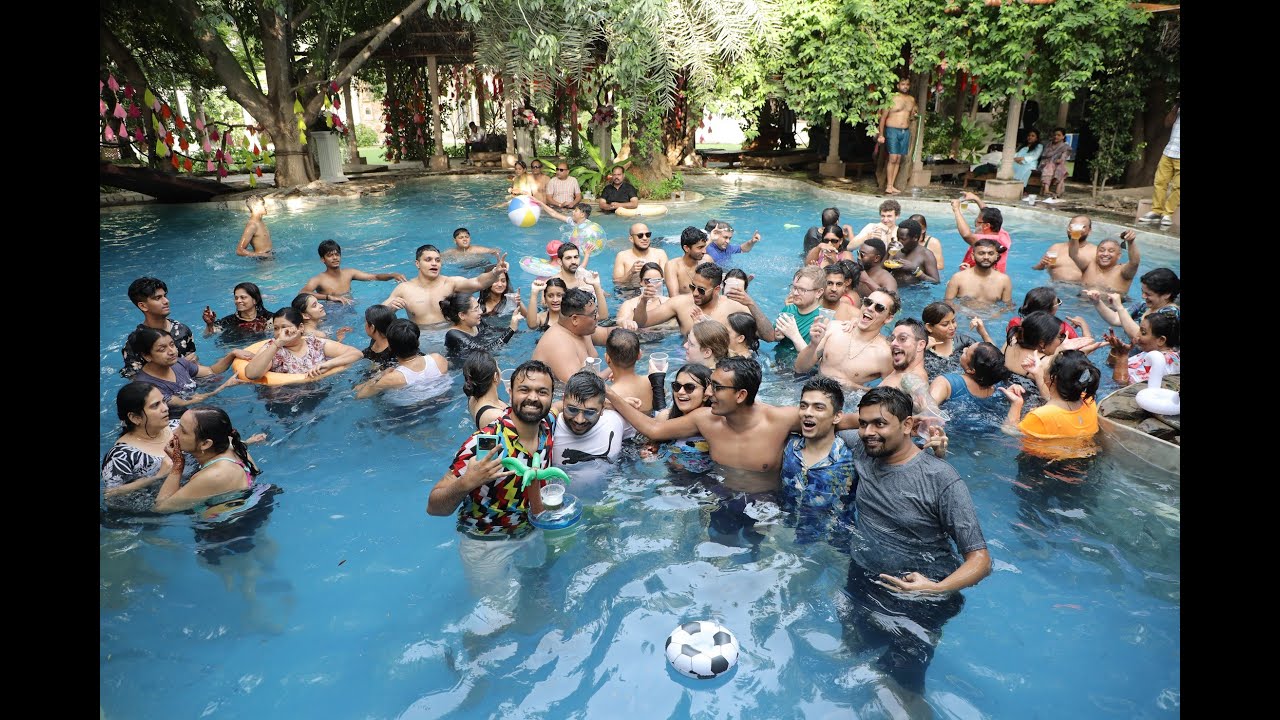 Pool Party at Sid & Mimansa's Wedding #EkPyaarKaNagmaHai Day 1 - YouTube