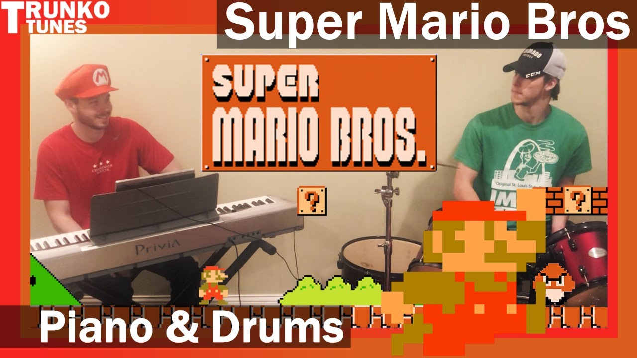 Super Mario Bros Theme - Piano & Drums (Ground Theme) - YouTube