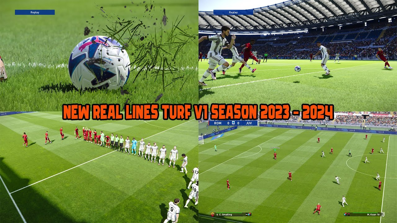 NEW REAL LINES TURF V1 SEASON 2023 - 2024 || ALL PATCH COMPATIBLE ...