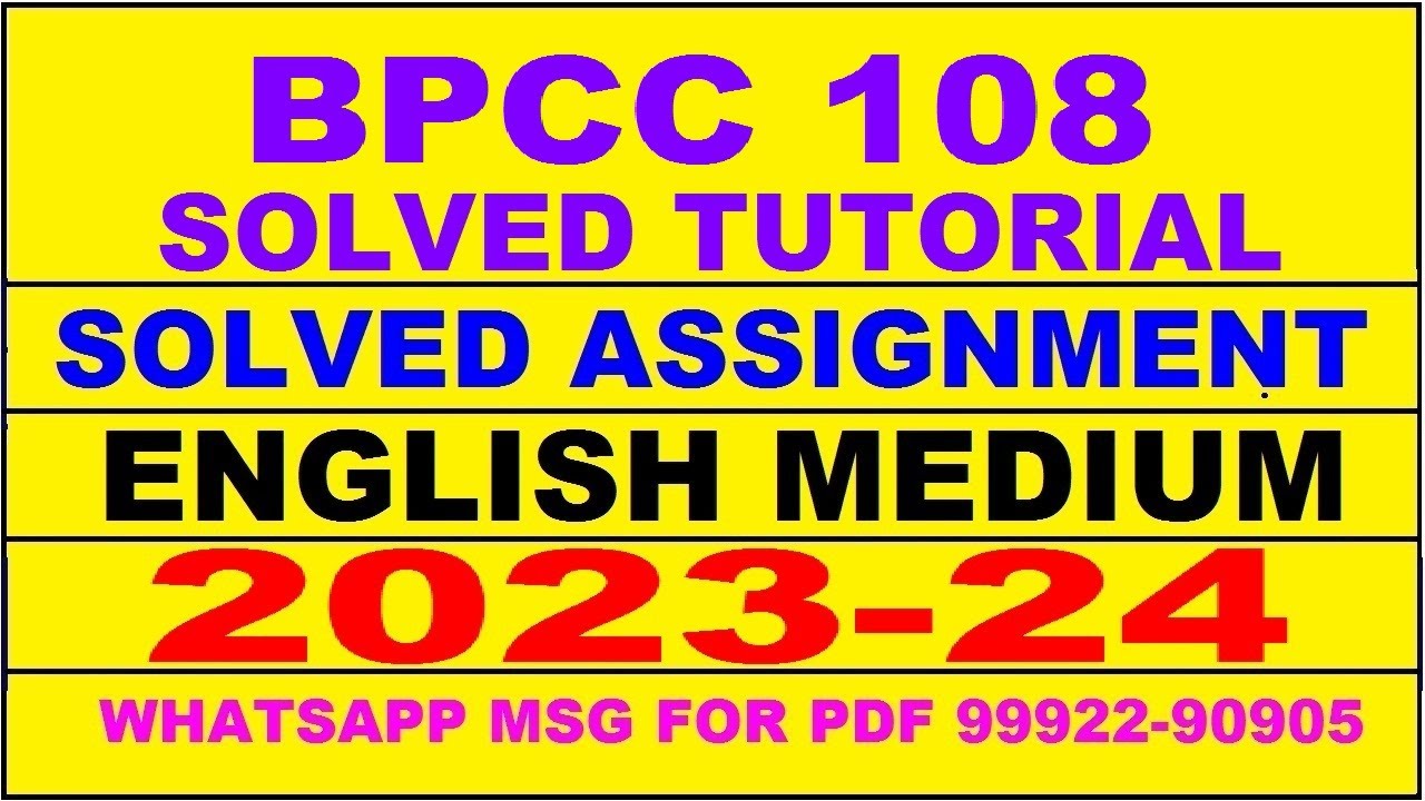 bpcc 108 solved tutorial 2023-24 | bpcc 108 solved assignment 2023-24 ...