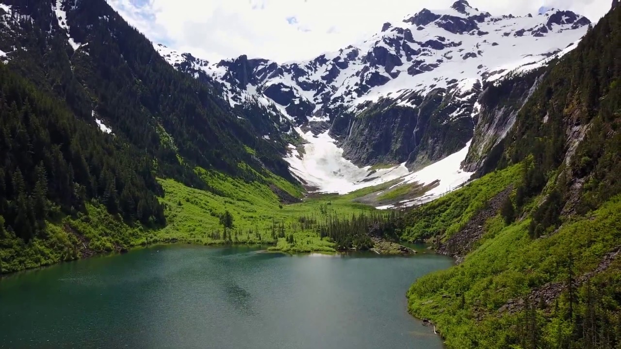 North Cascades -- Wa. Goat Lake -- Ariel view - YouTube