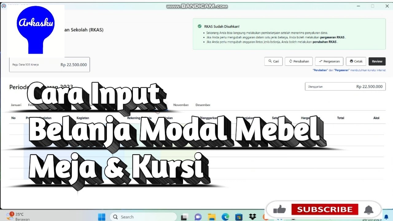 Cara Mudah Input Belanja Meja, Kursi dan Modal Mebel Lainnya - Arkas 4.0 - YouTube