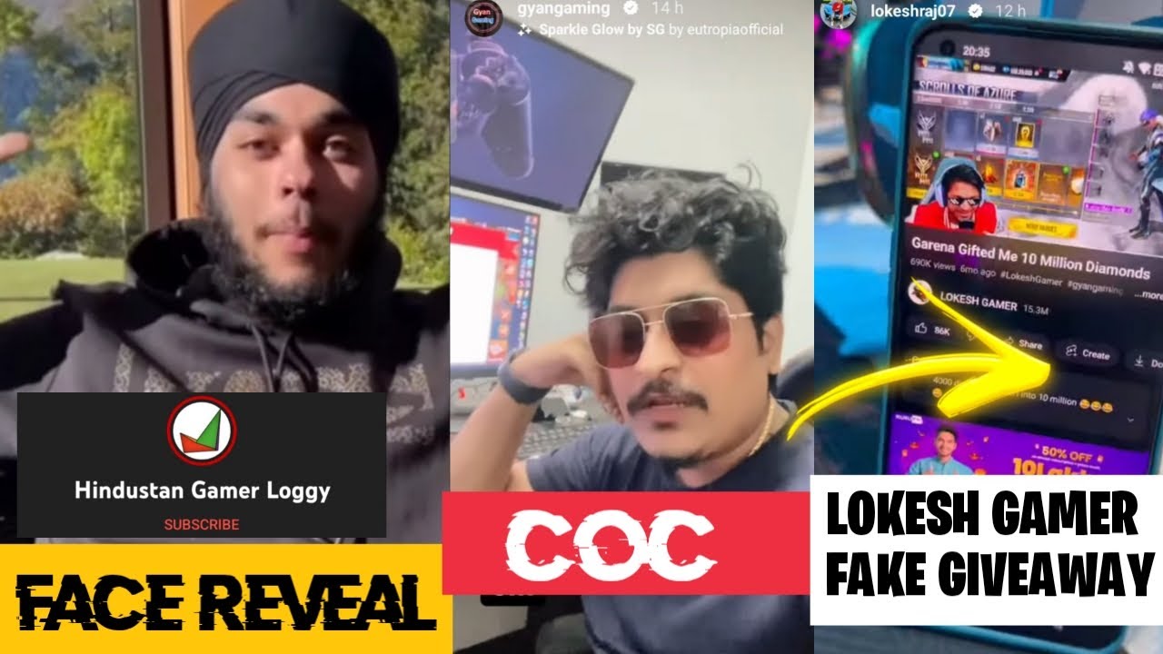 HINDUSTAN GAMER LOGGY FACE REVEAL , LOGGY FACE REVEAL , LOKESH GAMER ...