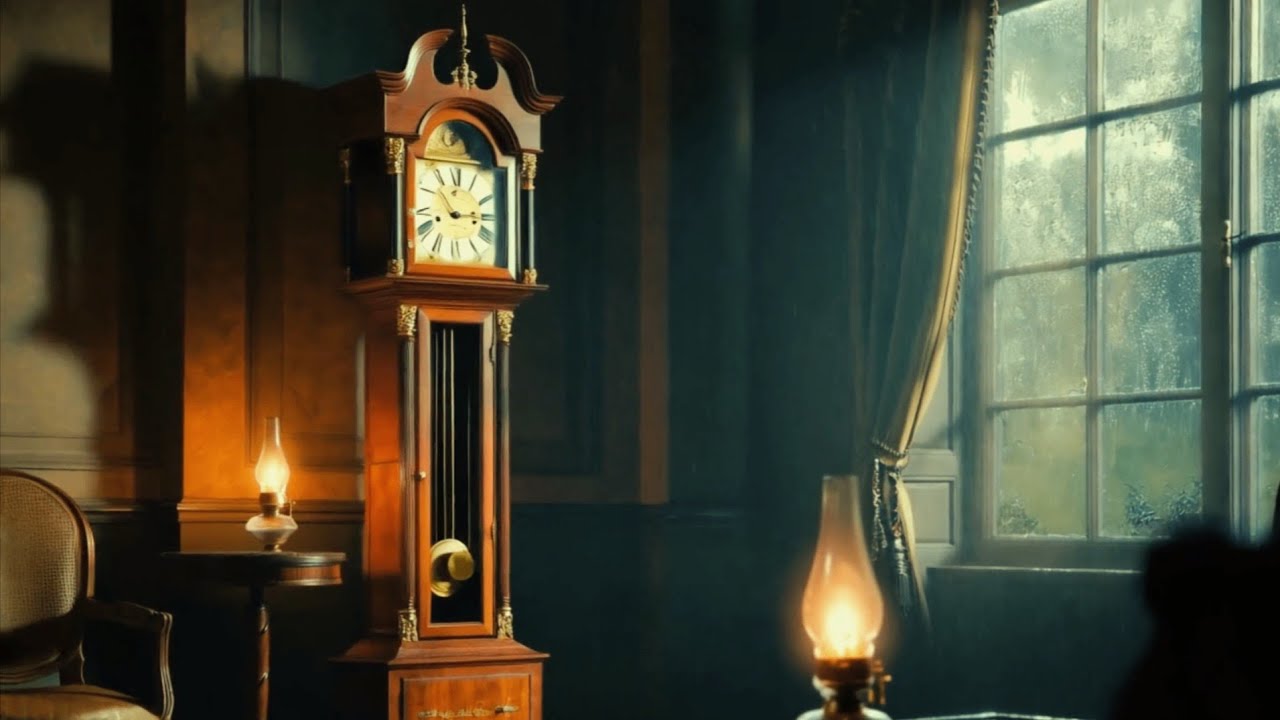 Relaxing Rain Sounds with Antique Clock || Perfect Calm for Focus and ...