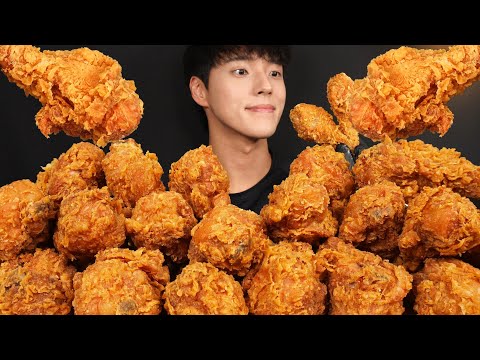 ASMR MUKBANG CRISPY FRIED CHICKEN EATING SOUNDS!
