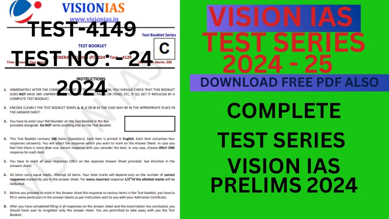 VISION IAS PRELIMS TEST SERIES 2024 | UPSC PRELIMS TEST SERIES 2024 ...