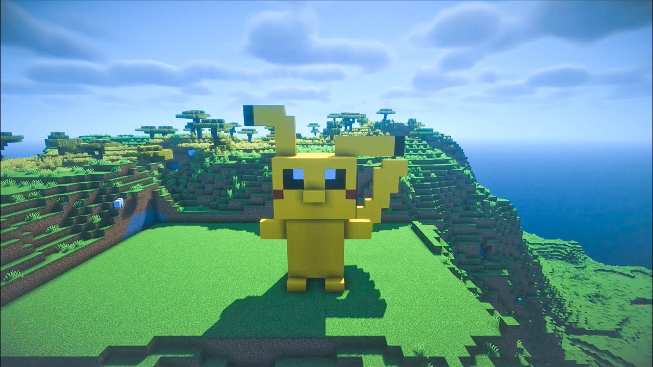 How to make a cute pikachu in minecraft? 😍⚡ #viral #minecraft #fyp # ...