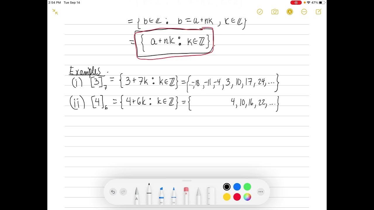 2.1 - Congruence Modulo n and Congruence Classes, part 2 - YouTube