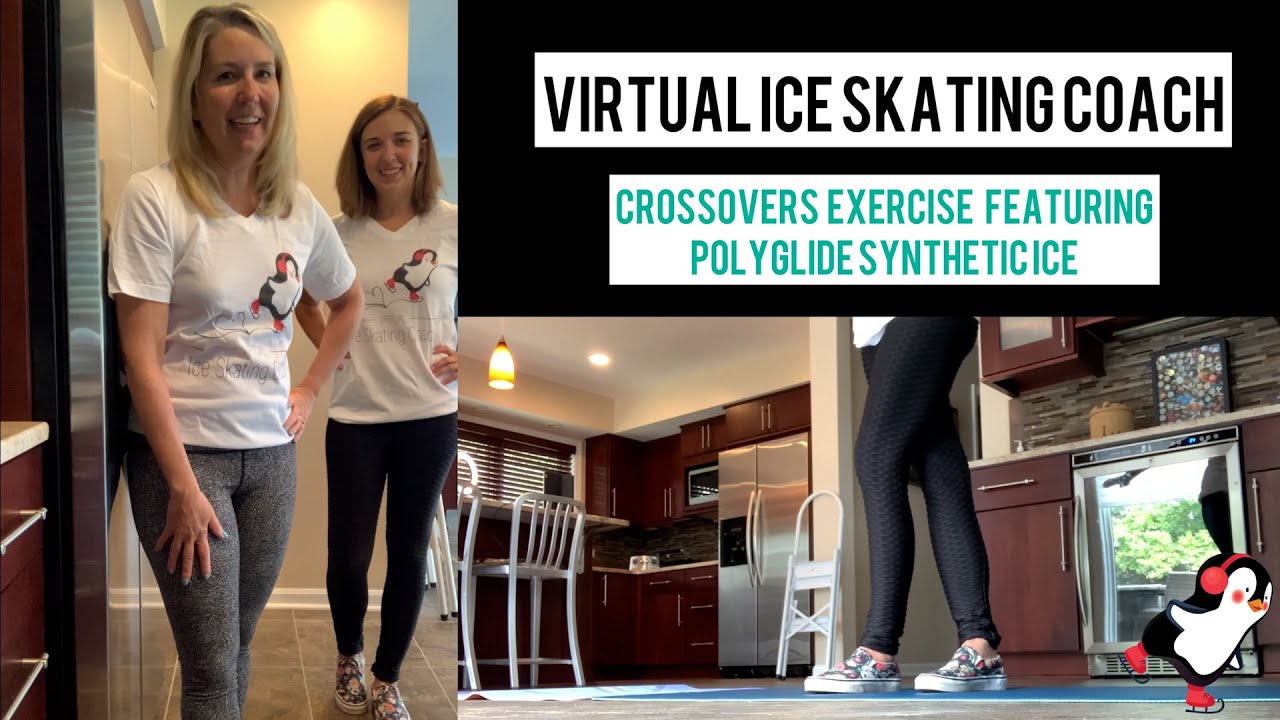 Skating Lesson: Crossovers exercise featuring Polyglide Synthetic Ice ...