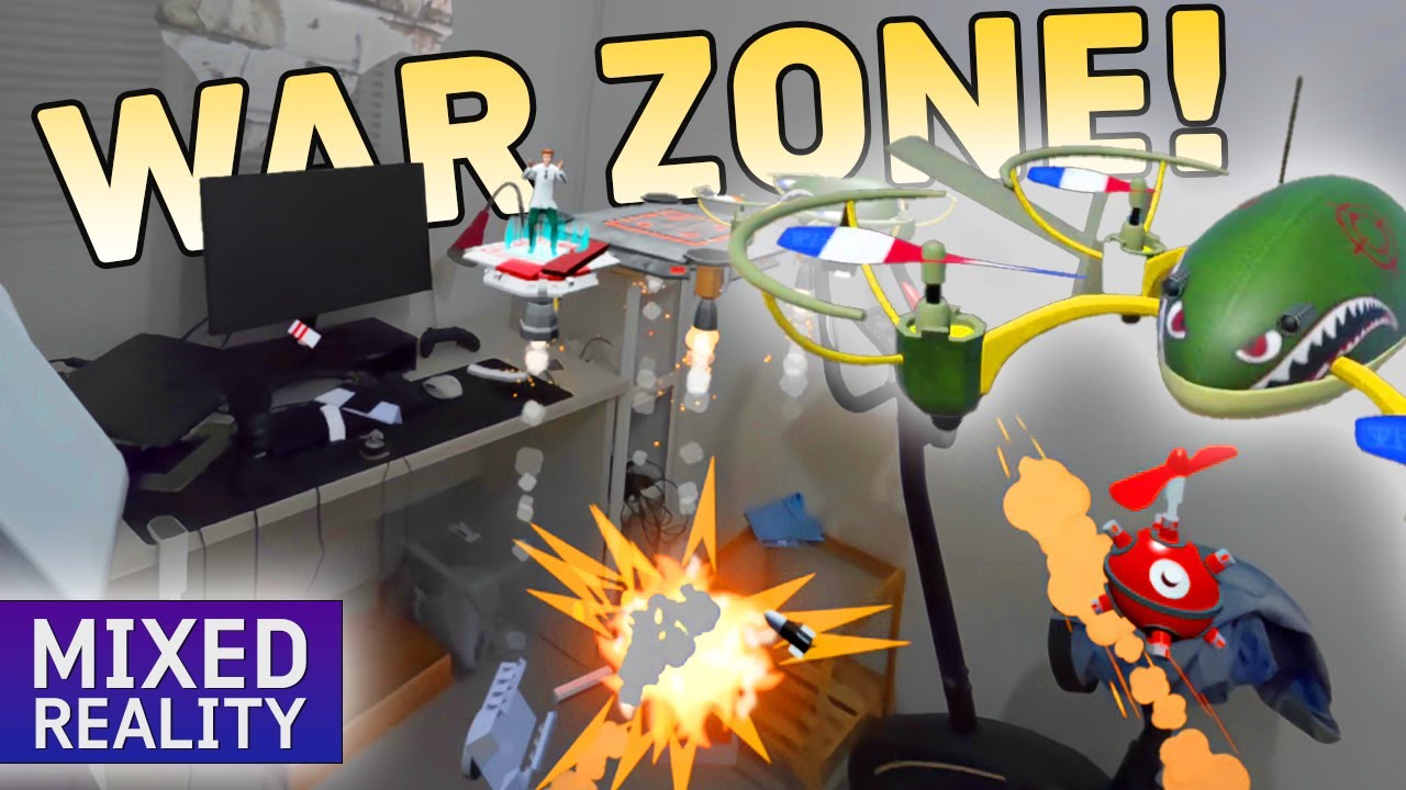 Room Turned into a WAR ZONE in 'Bomber Drone' MR Game (Meta Quest 3 ...