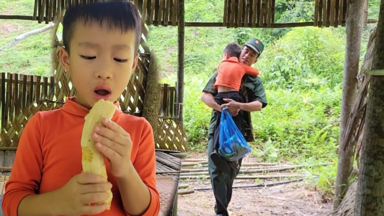 The joy and happiness of an orphan boy when he is with his kind soldier ...