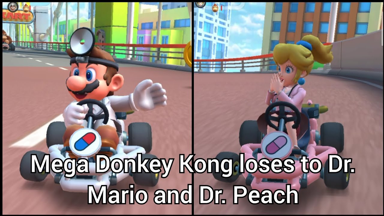 Mega Donkey Kong loses to Dr. Mario and Dr. Peach in Tokyo Blur 2 ...