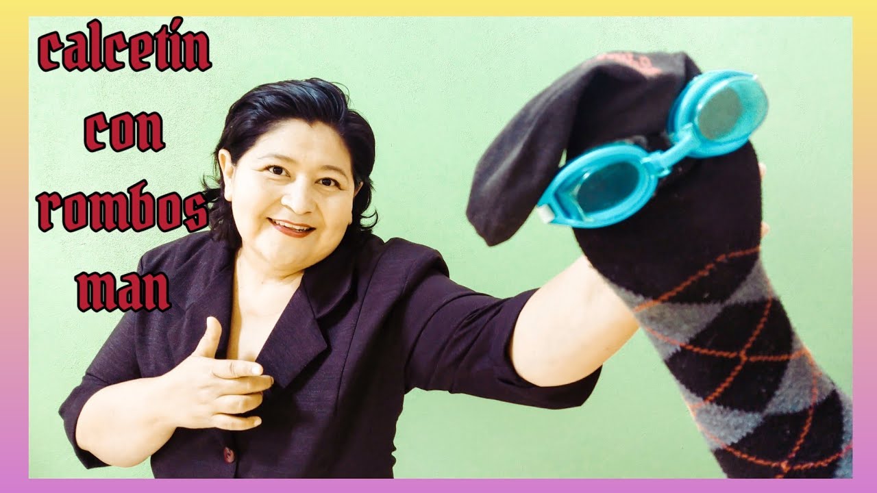 Cómo hacer a calcetín🧦con rombos Man el súper héroe de 31 minutos ...