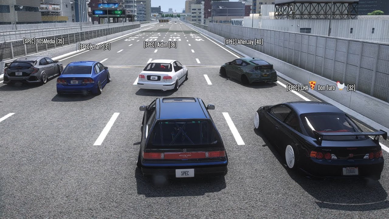 Honda Squad Mobbin on Japan Highway (Nagoya Ring Route) | GTA 5 FiveM ...