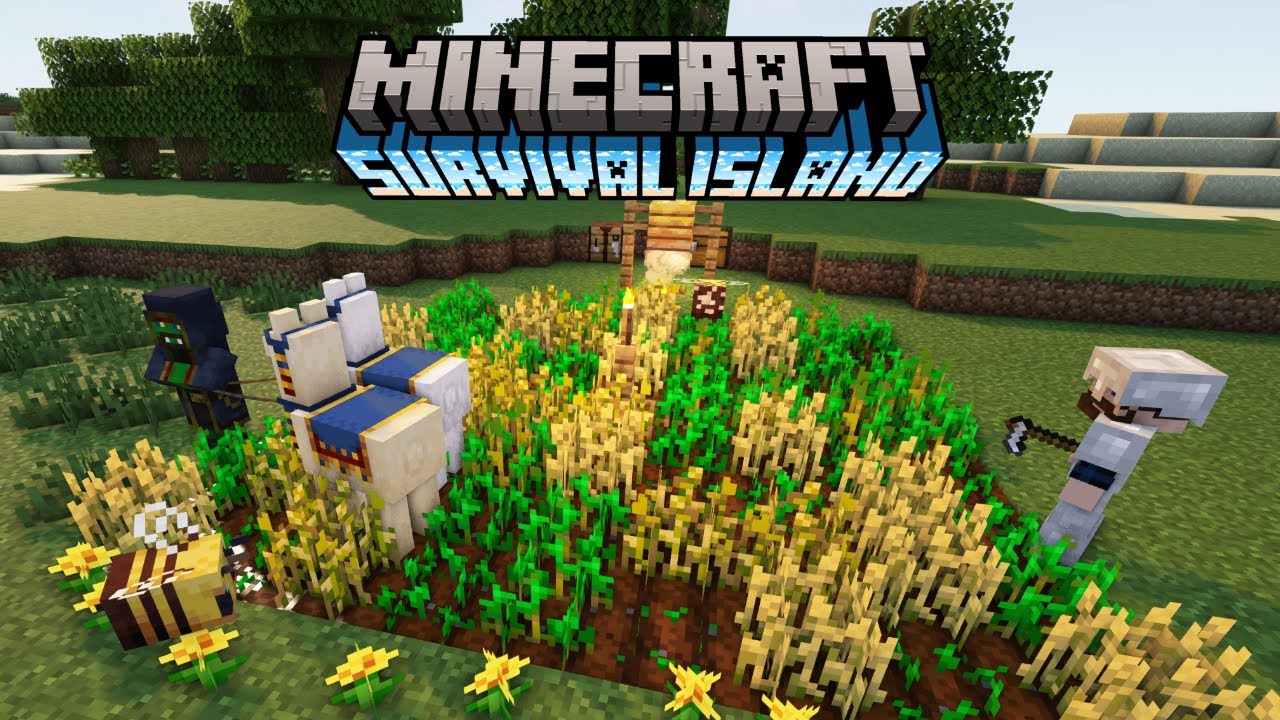 Survival Island Start | EP 1 - Day 1 | Minecraft Survival Island - YouTube
