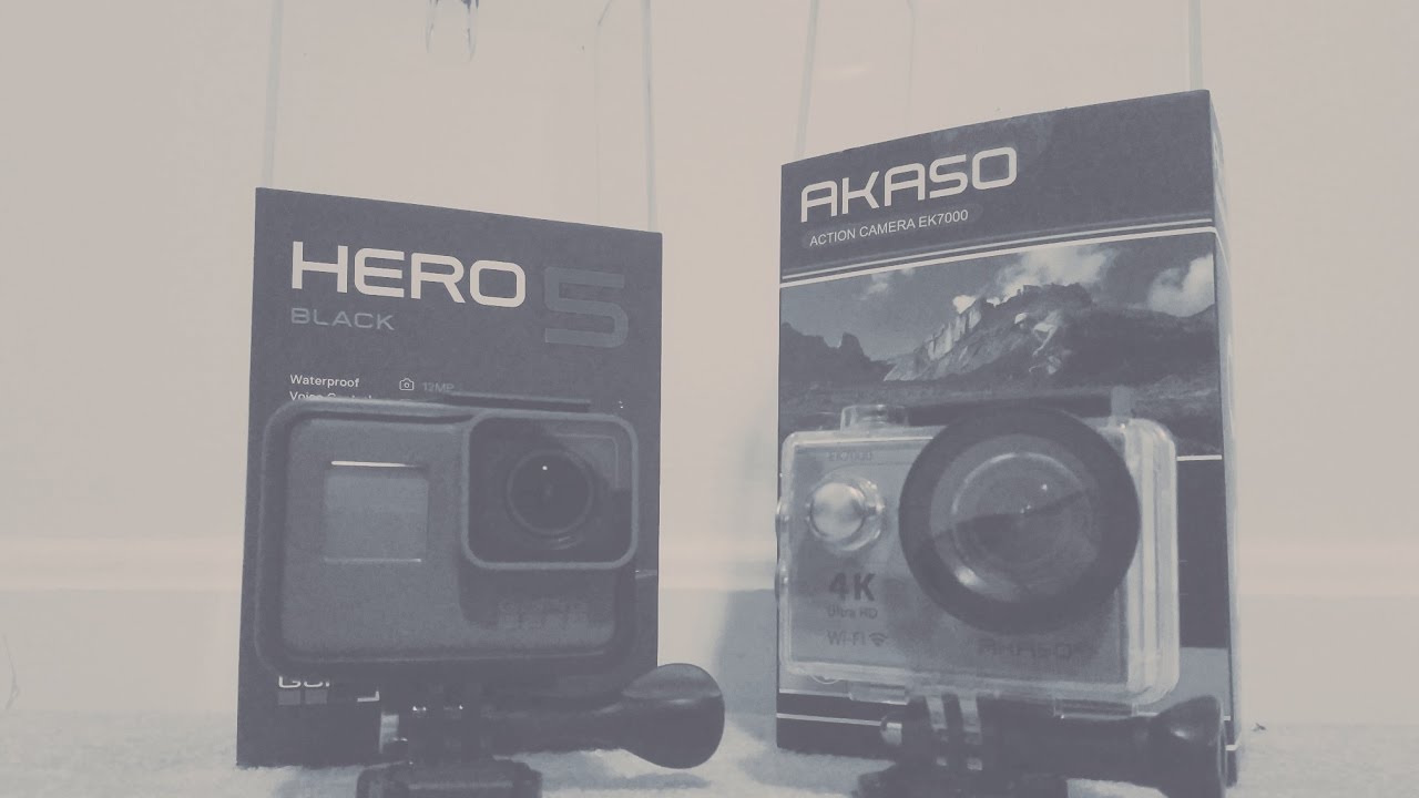 GoPro Hero5 Black vs. Akaso EK7000 - Motorcycle Footage - YouTube