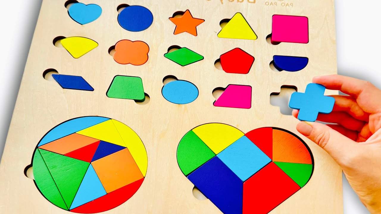 Best Learn Puzzle Geometric shapes Tetris | Preschool Toddler Learning ...