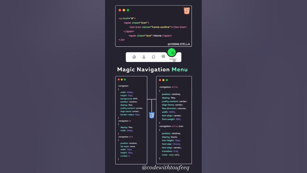 Animated Navigation Menu Subscribe Htmlcss Html5 Programming Youtube